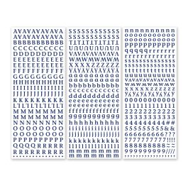Blue Mini Letter Stickers: Blue Classy Mini ABC/123 Stickers - Creative ...