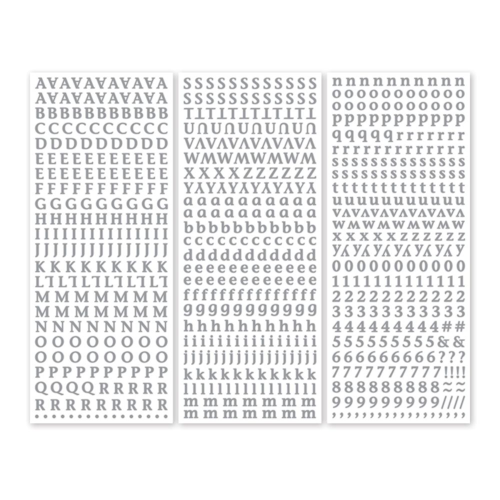 Gray Letter Stickers: Cool Gray Classy ABC/123 Stickers - Creative Memories