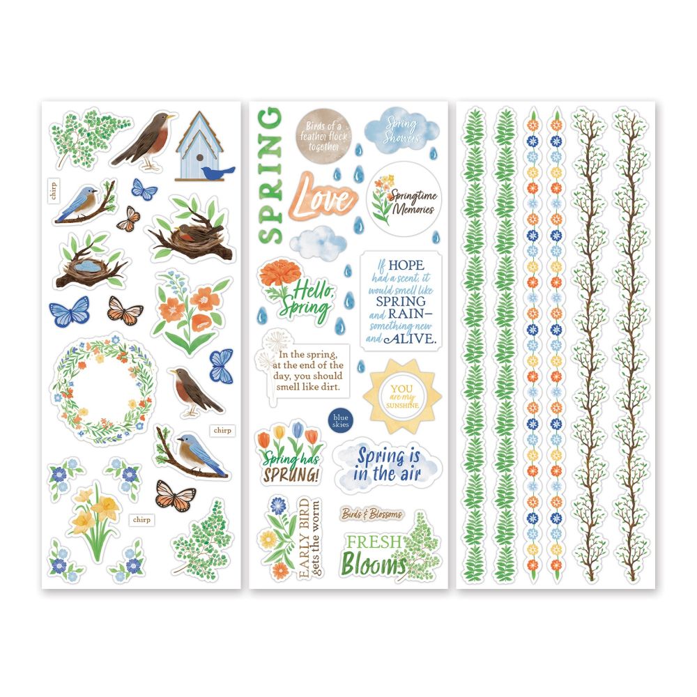 Spring Scrapbook Stickers: Birds & Blossoms - Creative Memories