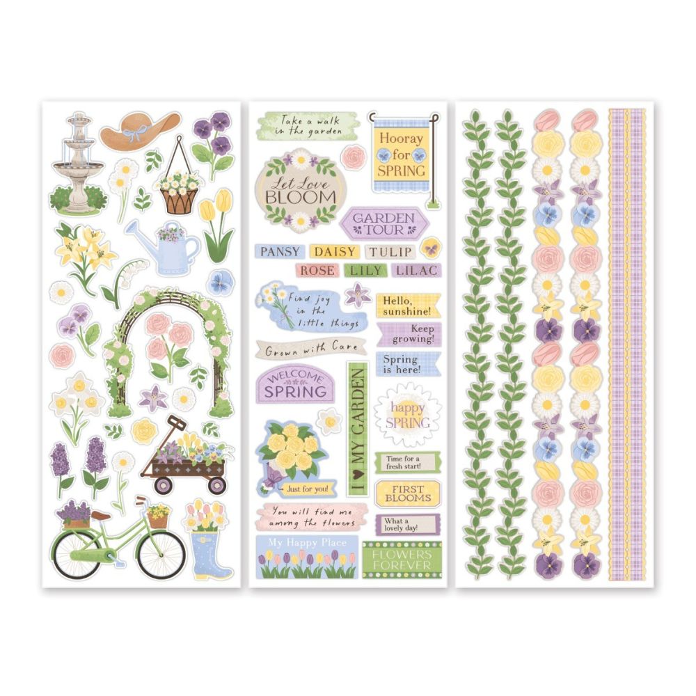 Spring Themed Scrapbook Stickers: Springtime Soiree - Creative Memories