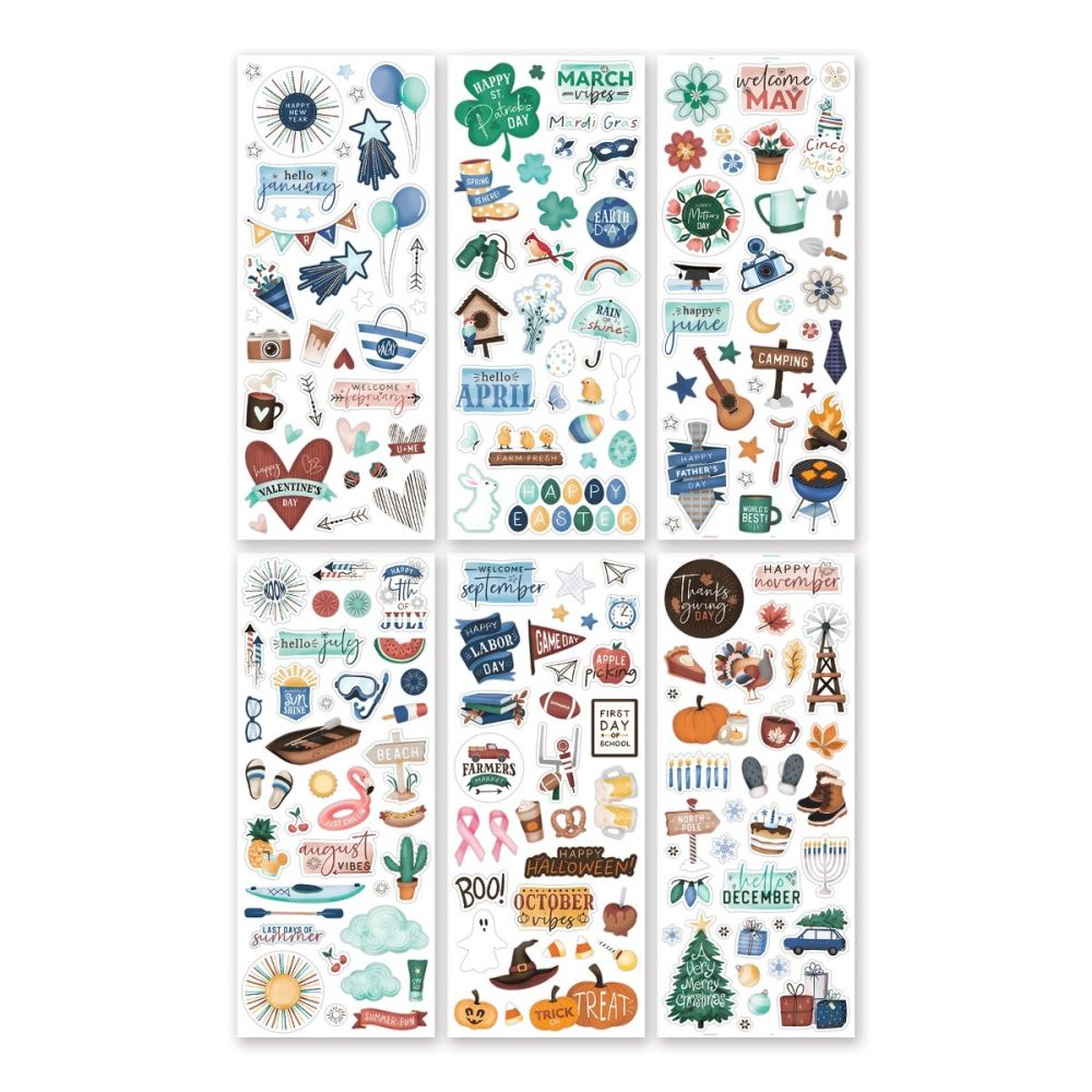 Year-Round Scrapbook Stickers For Scrapbooking: Noteworthy Days ...