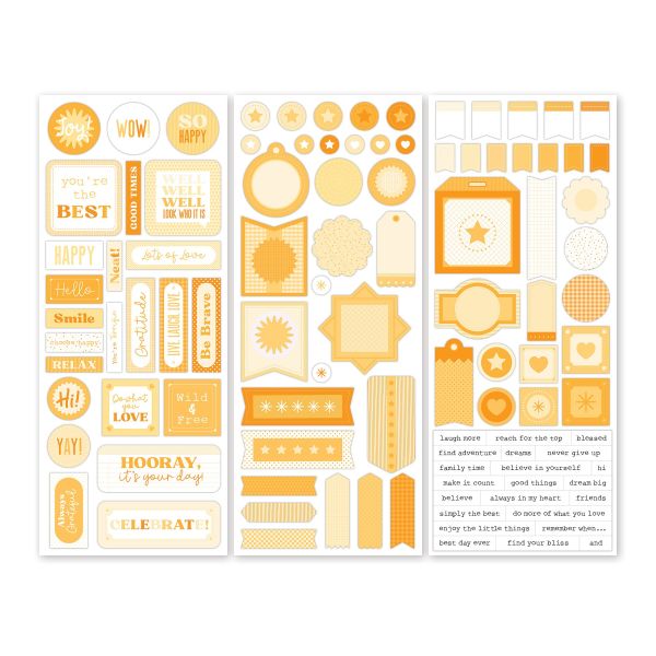 Yellow Stickers: Totally Tonal Canary Stickers - Creative Memories